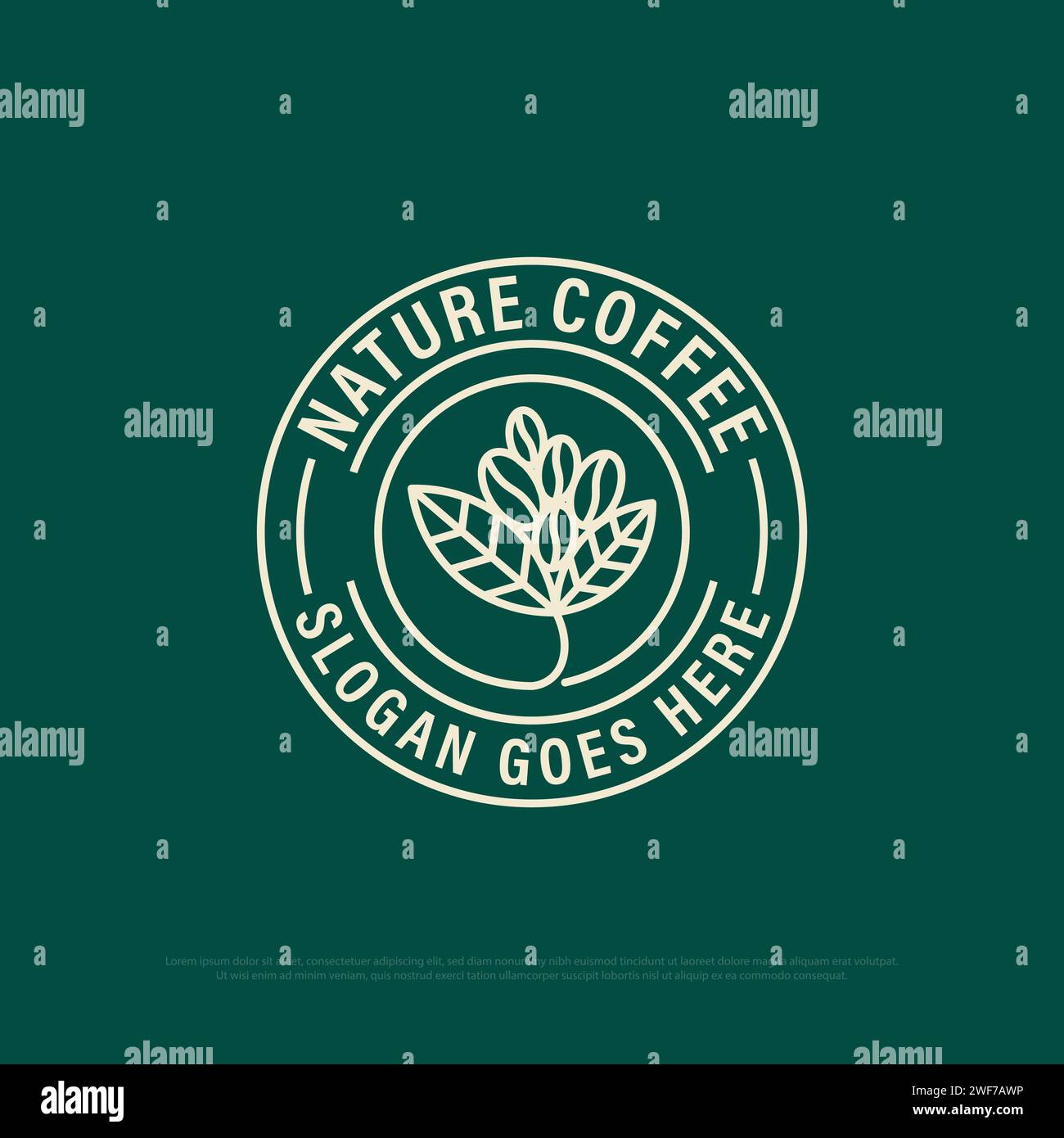 nature coffee logo badge,food and beverages vector illustration with ...