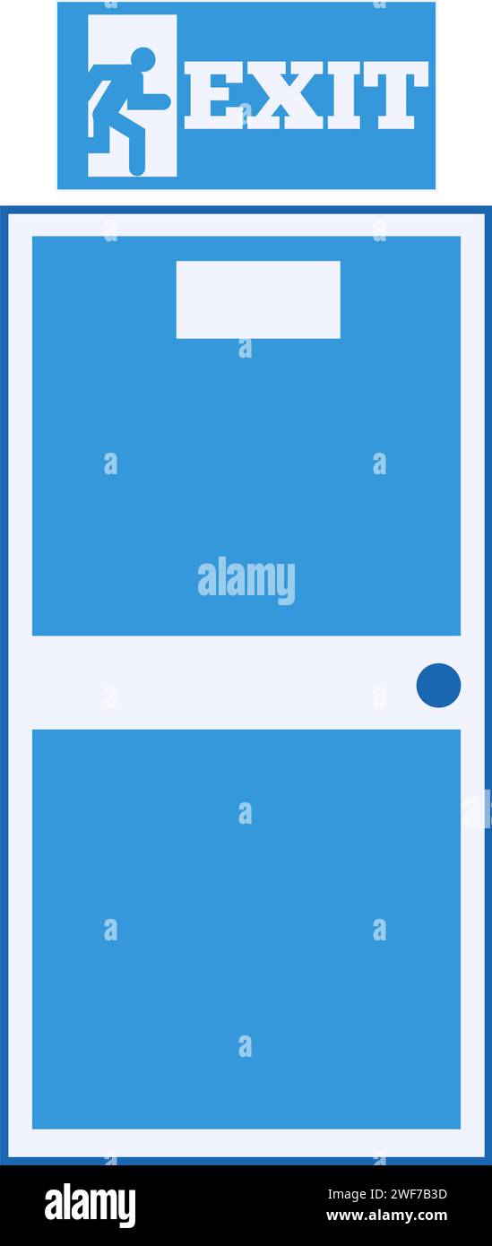 Emergency fire exit sign icon vector door symbol Stock Vector Image ...