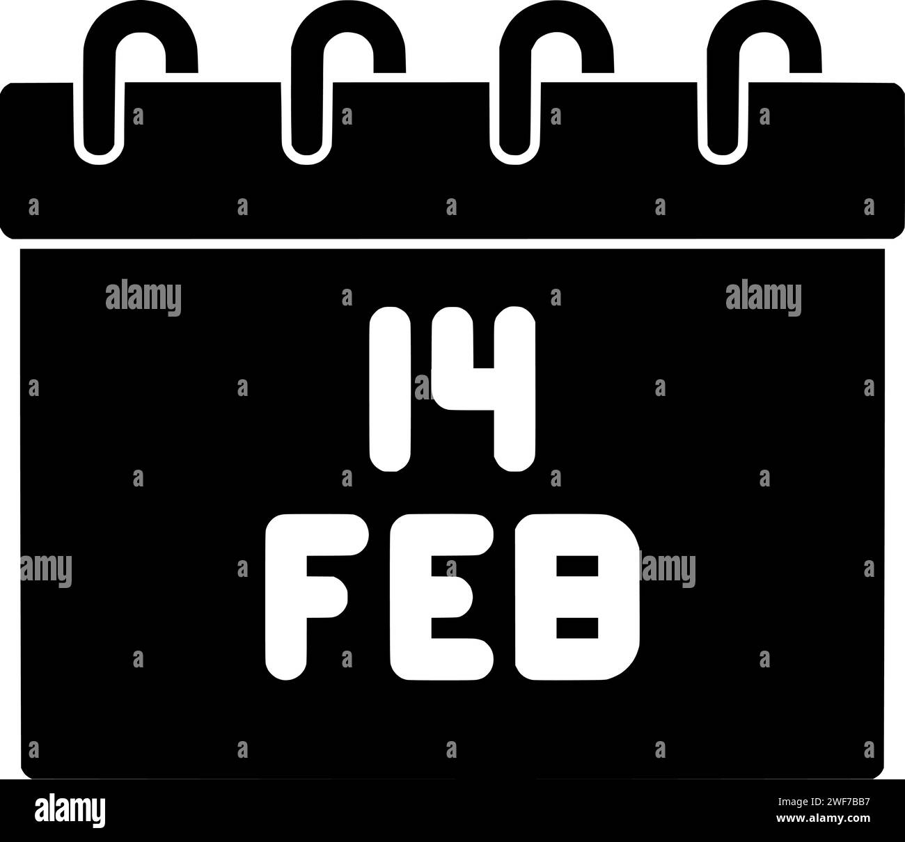 calendar illustration holiday silhouette love logo valentine icon ...