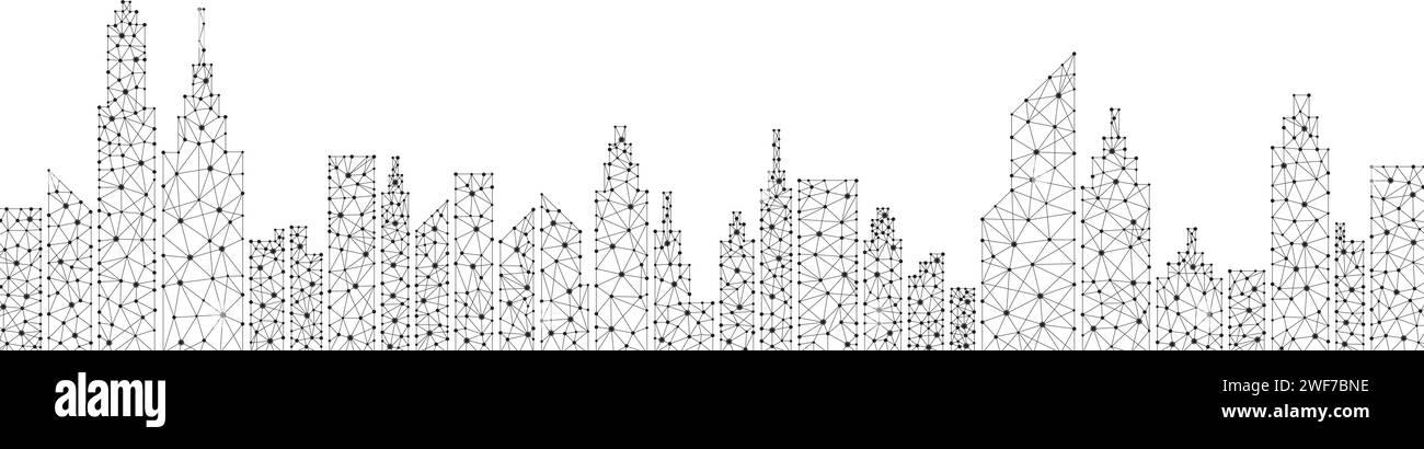 polygon city illustration vector Stock Vector Image & Art - Alamy