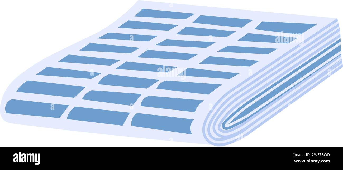 Sorting of paper and office waste. Stack of fresh paper newspapers for ...