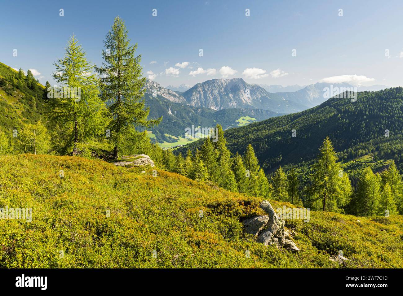View from hauser kaibling into the enns valley hi-res stock photography ...