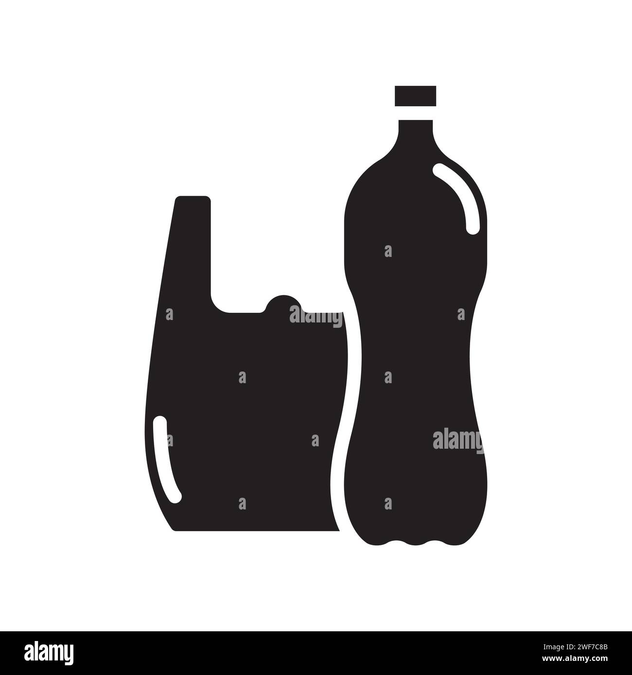 Plastic rubbish pollution in Stock Vector Images - Alamy