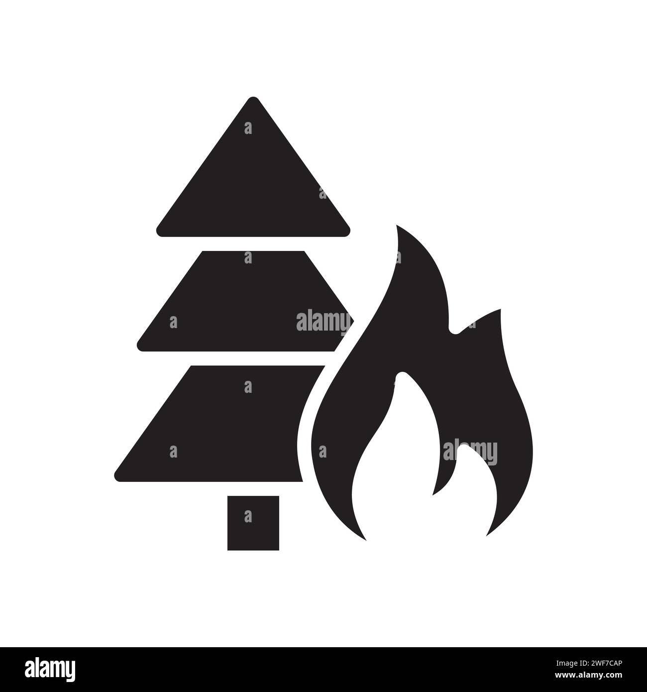 Fire emergency in forest Stock Vector Images - Alamy