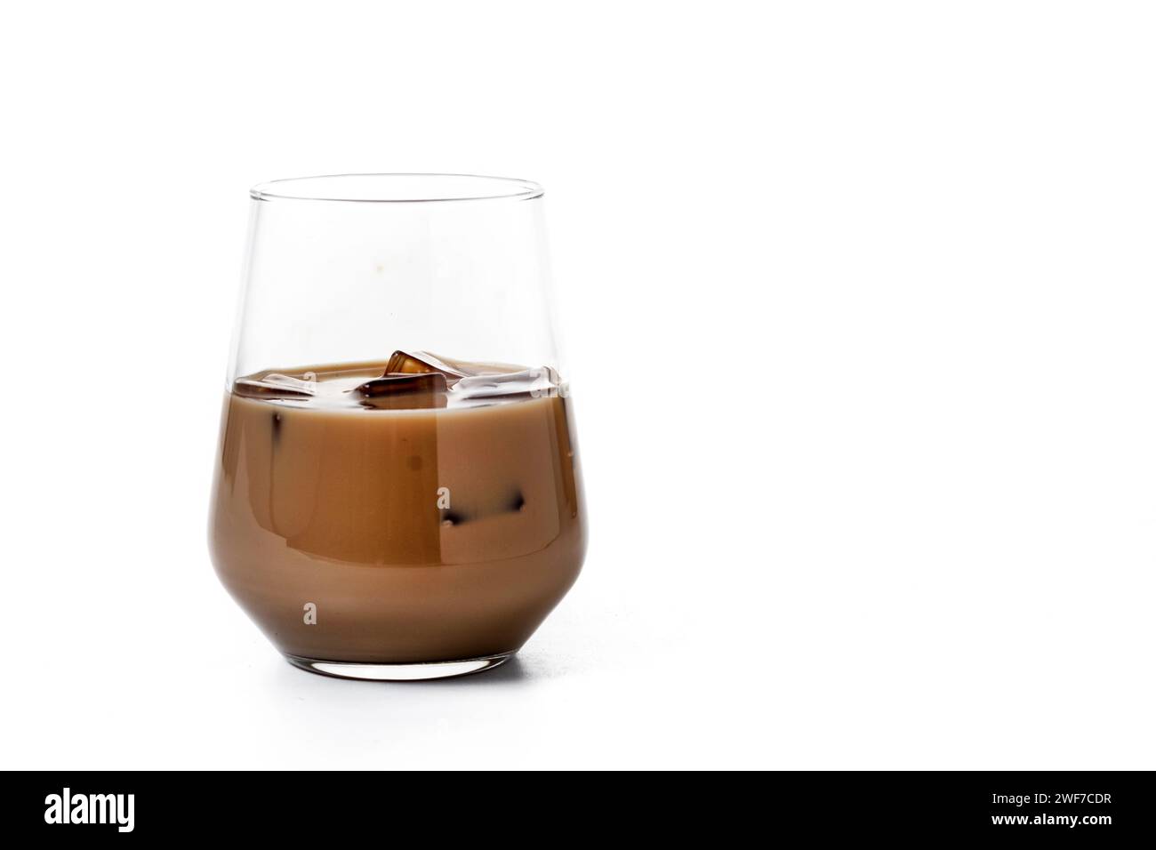Traditional Irish cream coffee liqueur with ice isolated on white background Stock Photo - Alamy