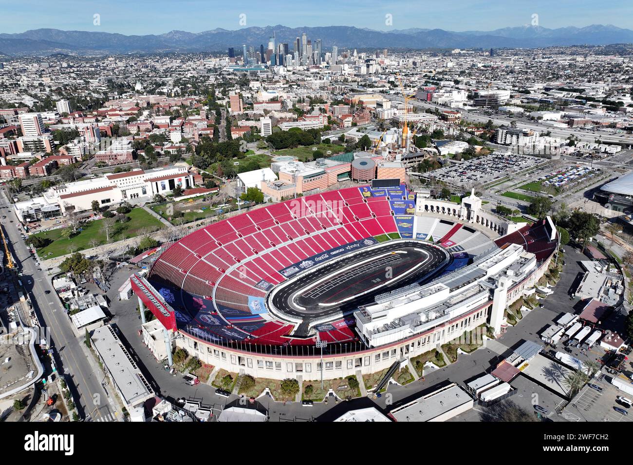 Prior to nascar busch light clash at coliseum hi-res stock photography ...