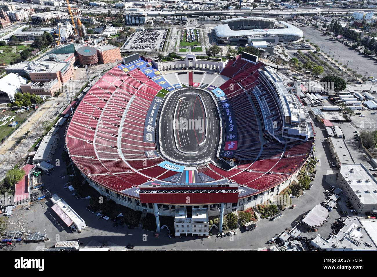 Prior to nascar busch light clash at coliseum hi-res stock photography ...