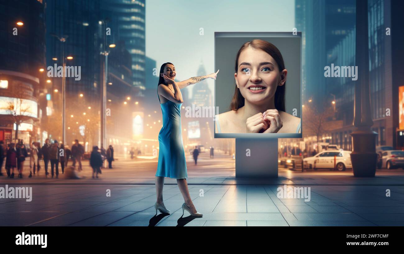 Beauty brand ad showing the impact of skincare or makeup products ...