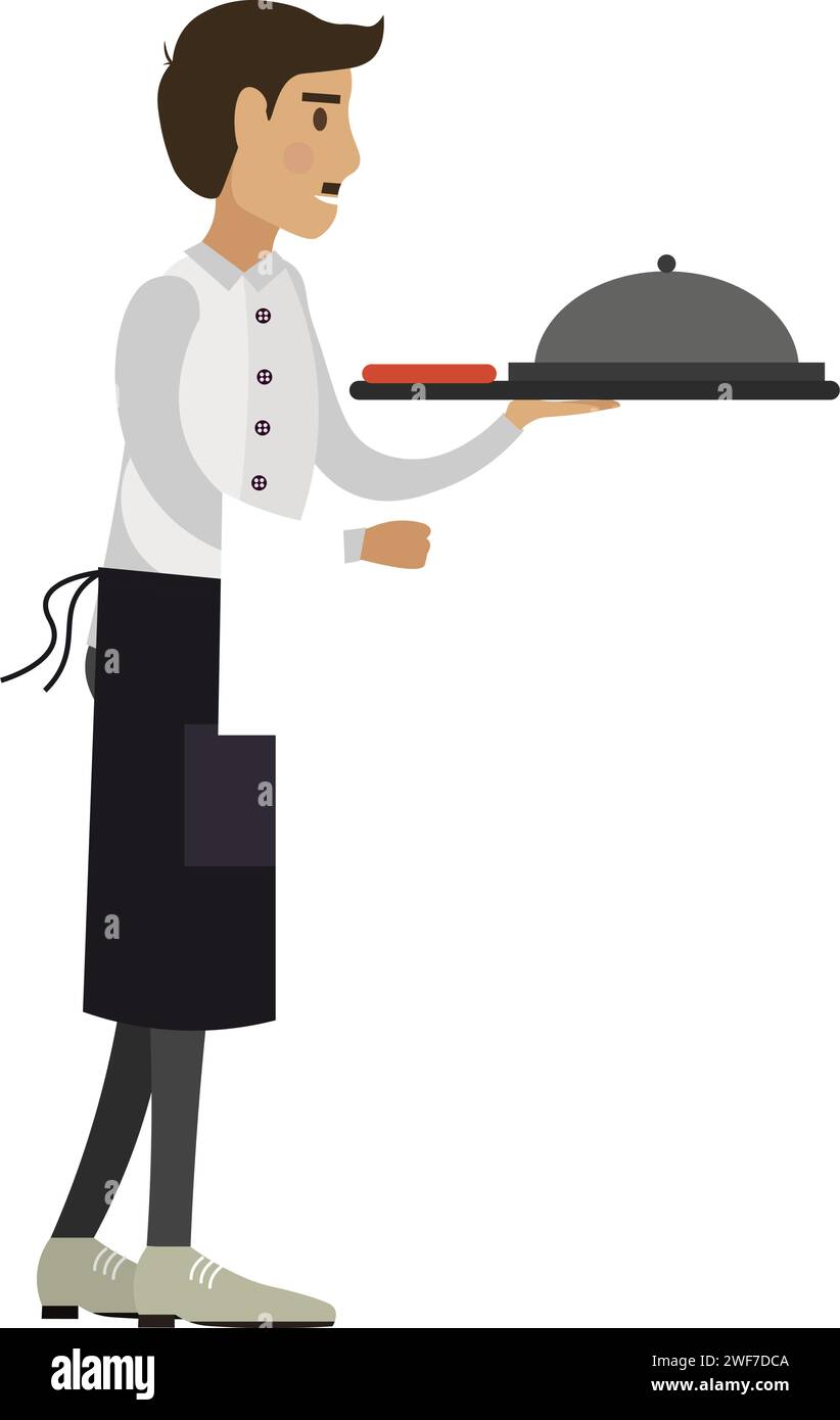 Chef carrying freshly cooked Stock Vector Images - Alamy