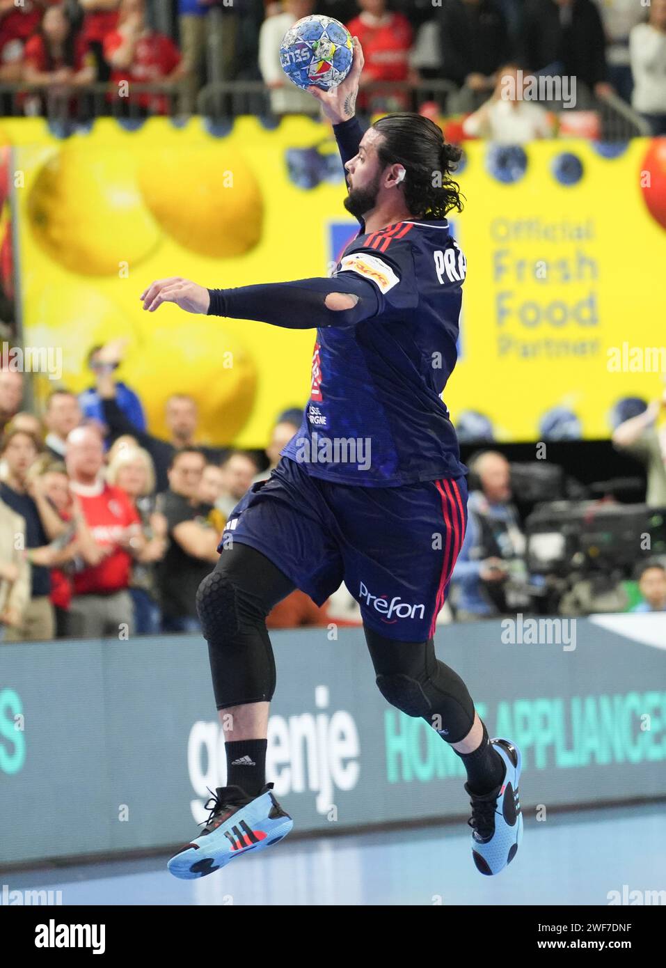 Cologne, France. 28th Jan, 2024. Elohim Prandi of France during the Men ...