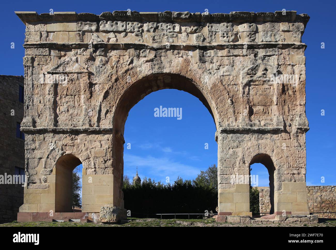 Roman arch of Medinaceli. Triumphal arch. Constructed in stone ...