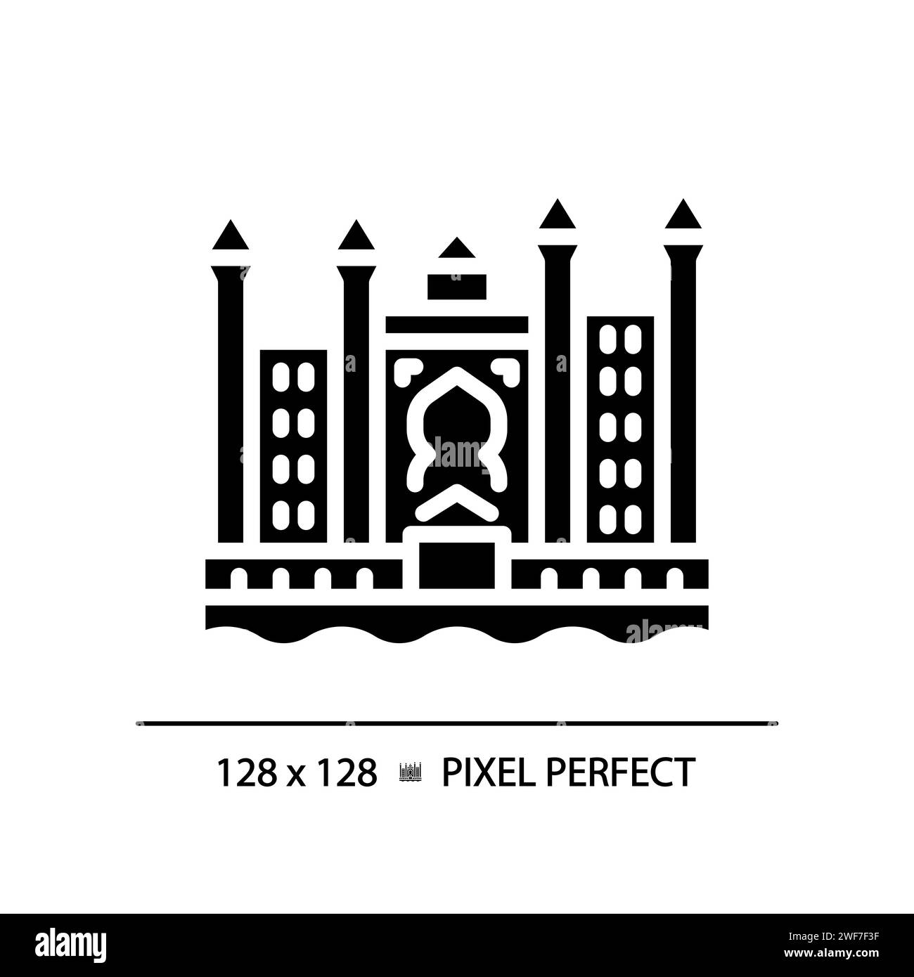 Dubai resort complex black glyph icon Stock Vector Image & Art - Alamy