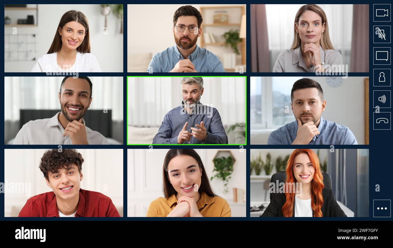 Video call icons interface hi-res stock photography and images - Alamy