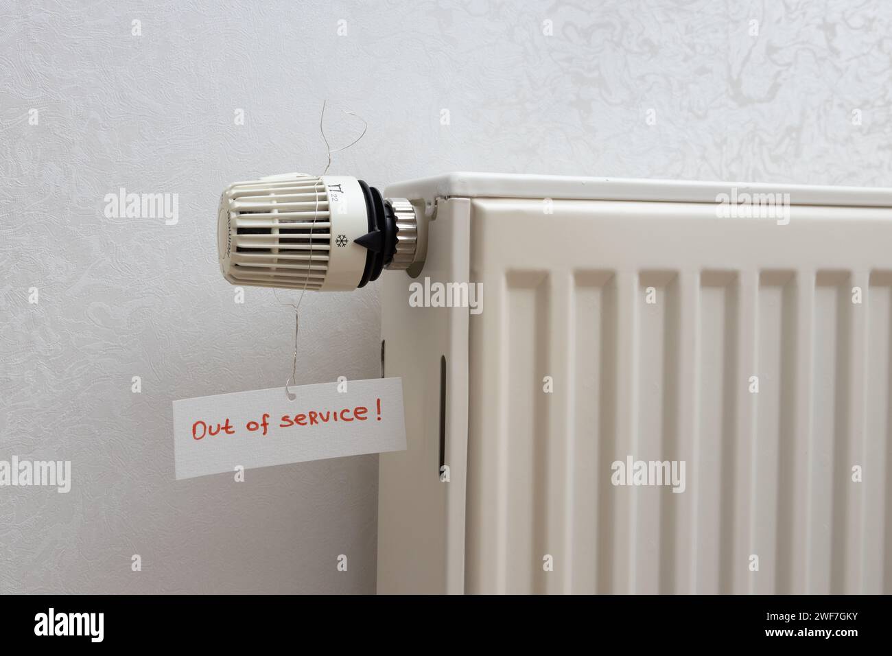 Heating controller with the message “Out of service” Stock Photo - Alamy