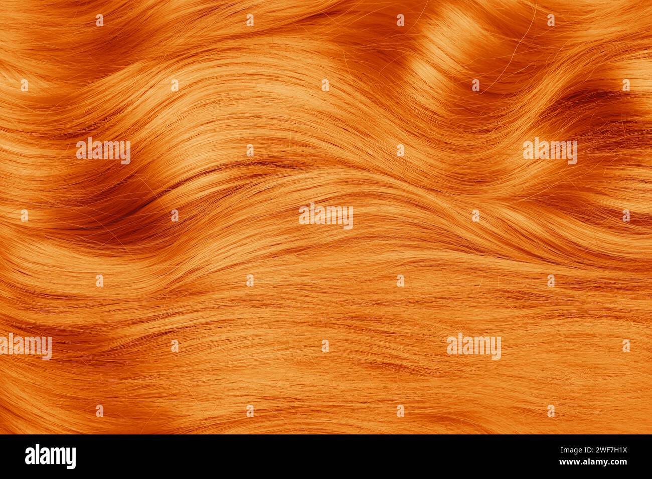 Beautiful orange hair as background, top view Stock Photo - Alamy