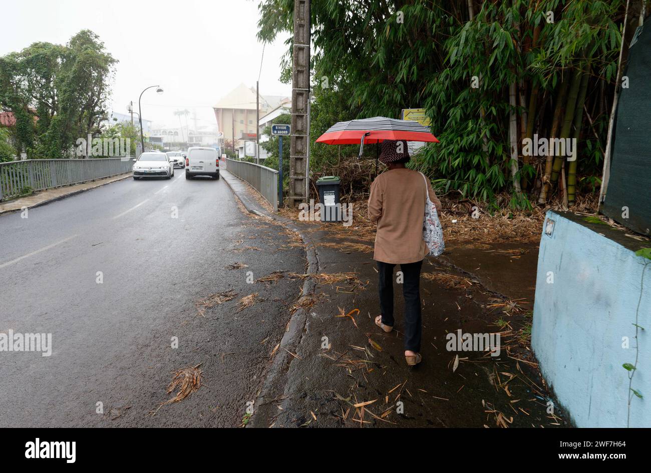 Le Tampon, Indian Ocean, Reunion. 29th Jan, 2024. Torrential rains ...