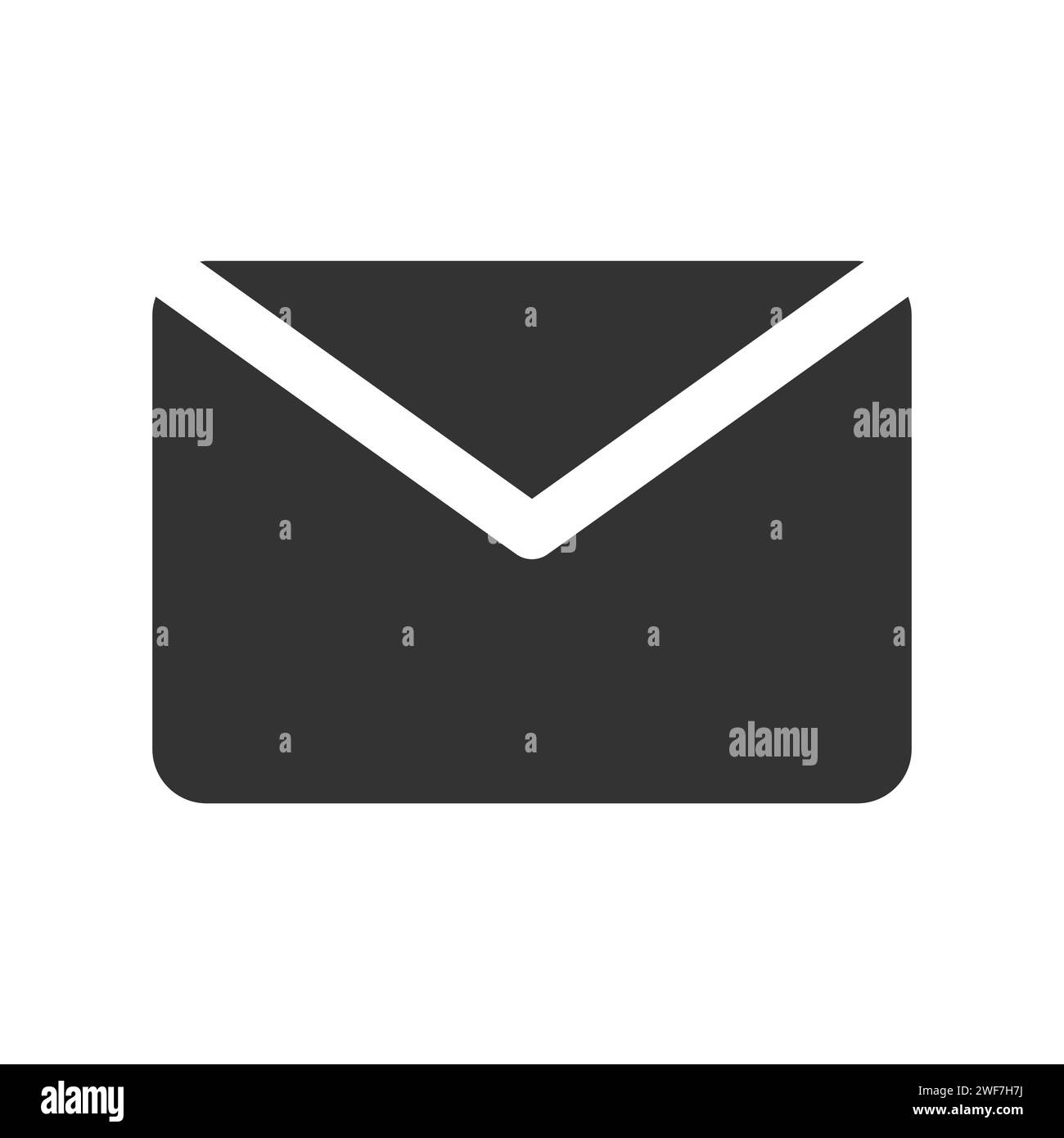 Newsletter envelope icon message Black and White Stock Photos & Images ...