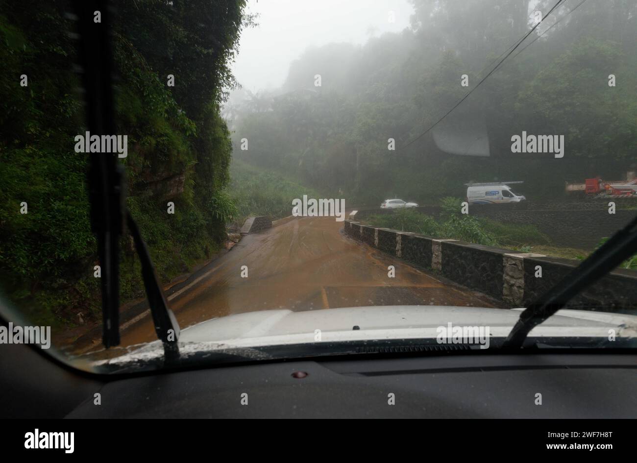 Le Tampon, Indian Ocean, Reunion. 29th Jan, 2024. Torrential rains ...