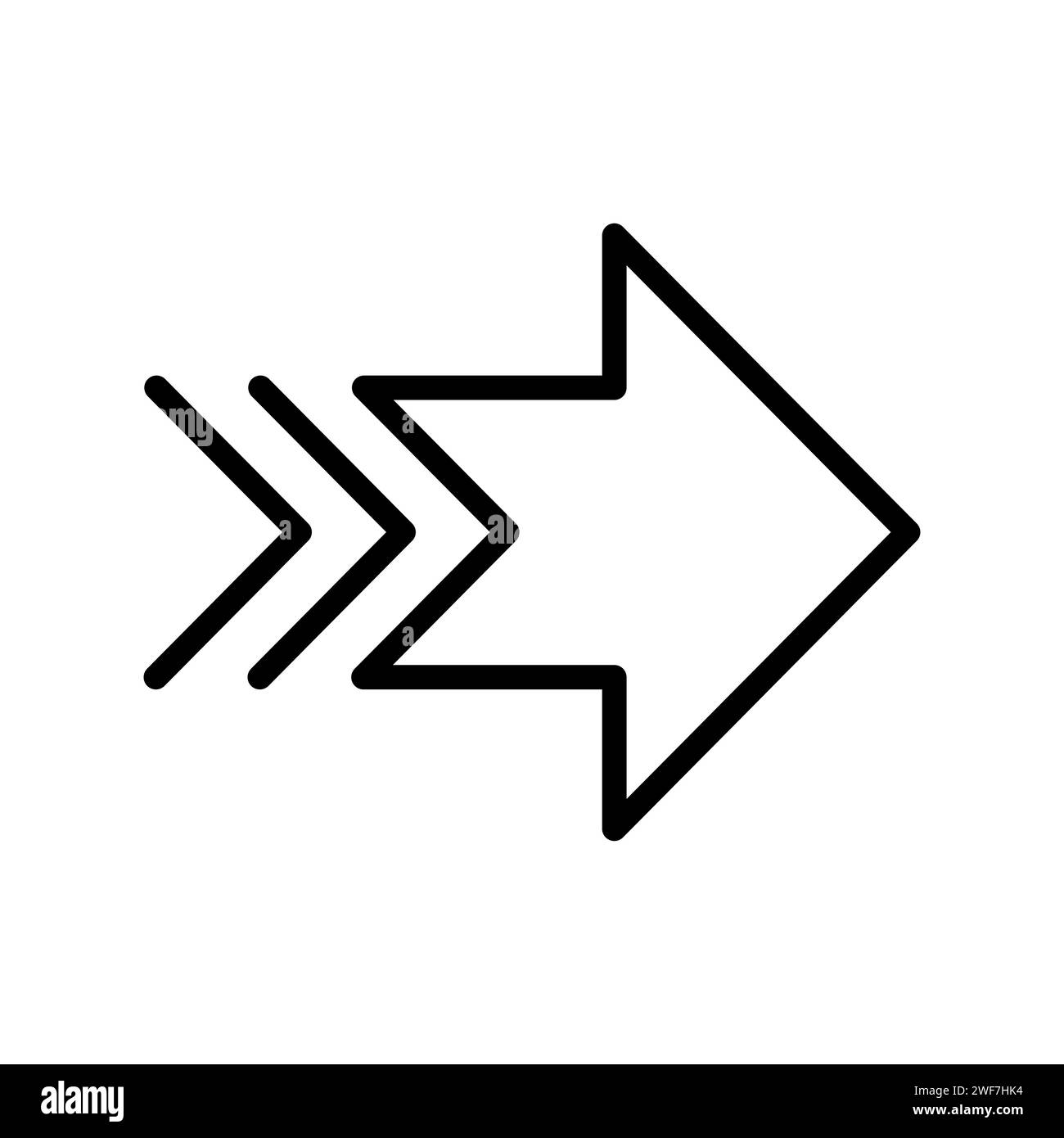 right arrow outline vector icon Stock Vector Image & Art - Alamy