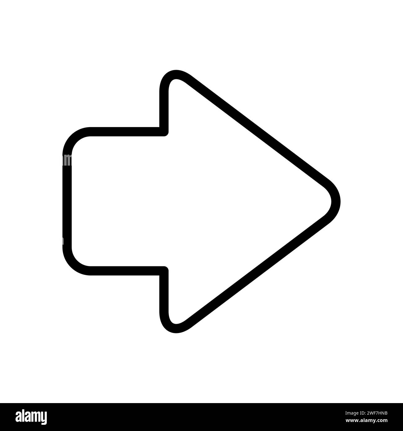 right arrow outline vector icon Stock Vector Image & Art - Alamy