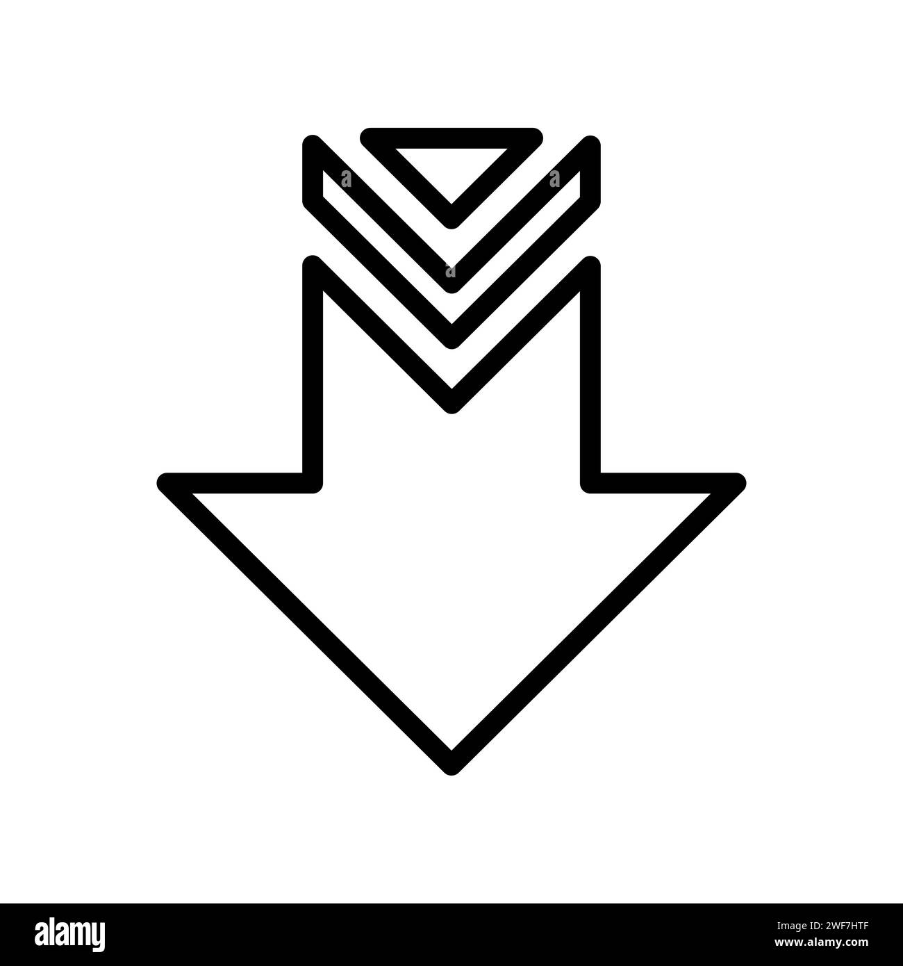 download outline vector icon Stock Vector Image & Art - Alamy