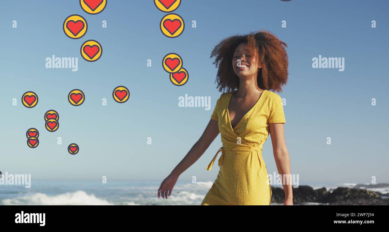 Animation digital heart icons on hi-res stock photography and images ...