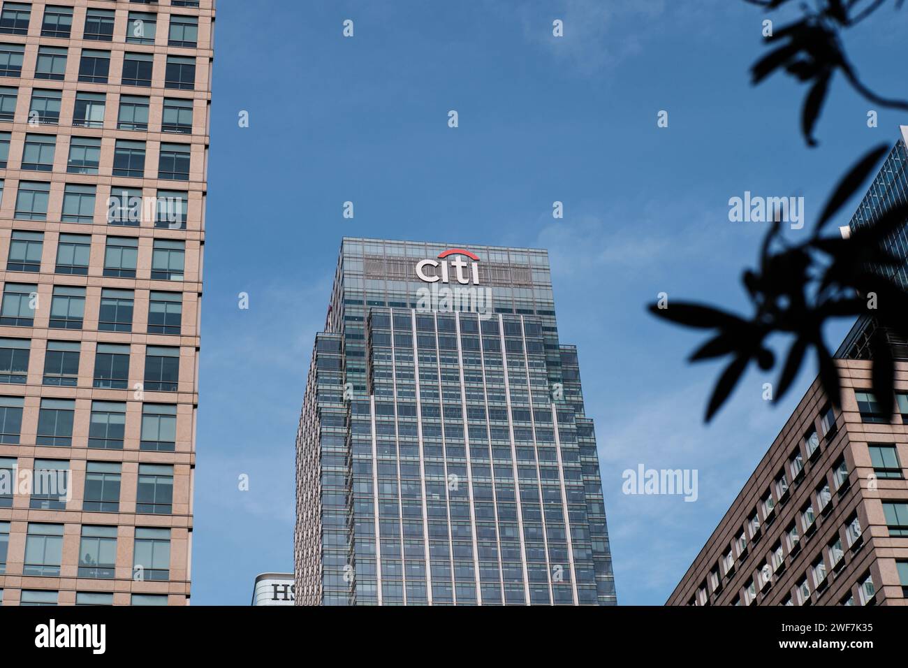 Citibank (Citi) tower and logo - London and European Headquarters ...