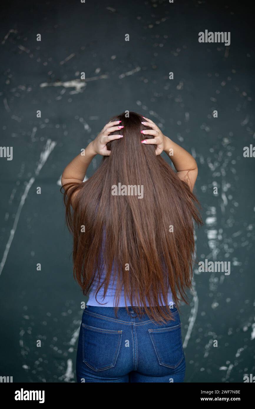 Back of woman's head hi-res stock photography and images - Alamy