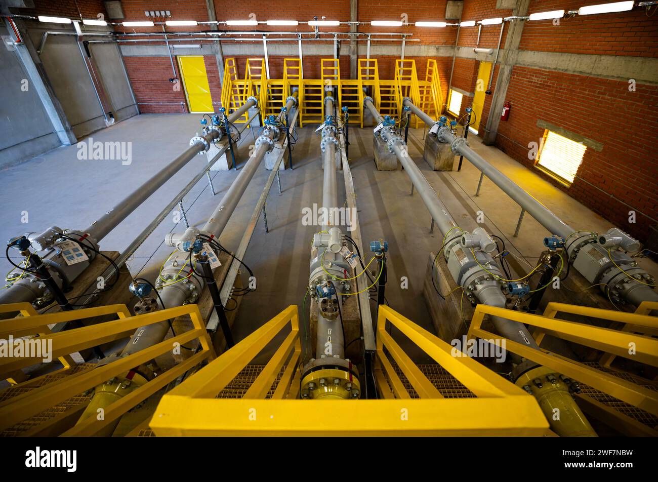 Gas interconnector. It connects gas transmission networks Stock Photo ...