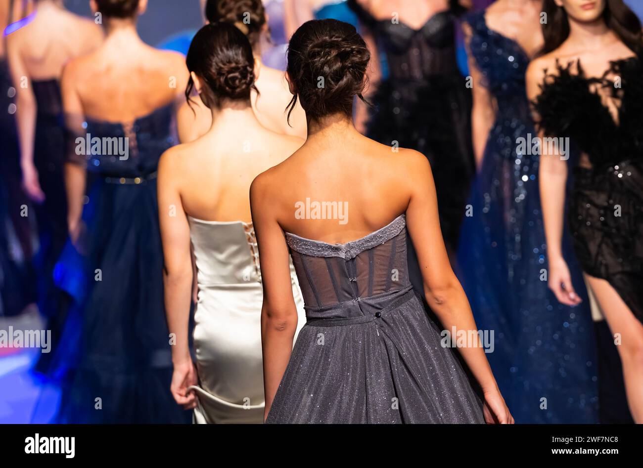 Female models present new creation on the runway from autumn/winter ...