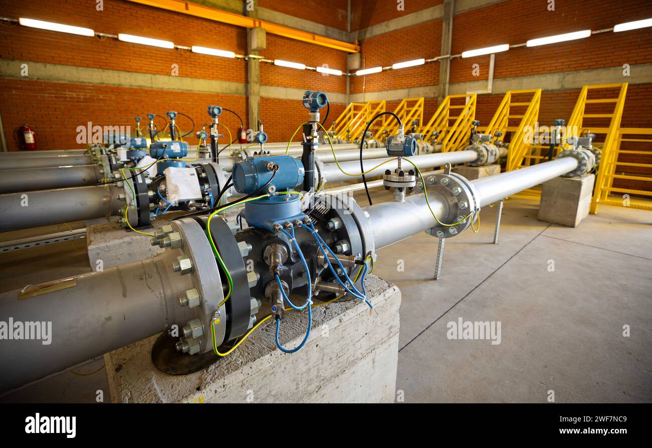 Gas interconnector. It connects gas transmission networks Stock Photo ...