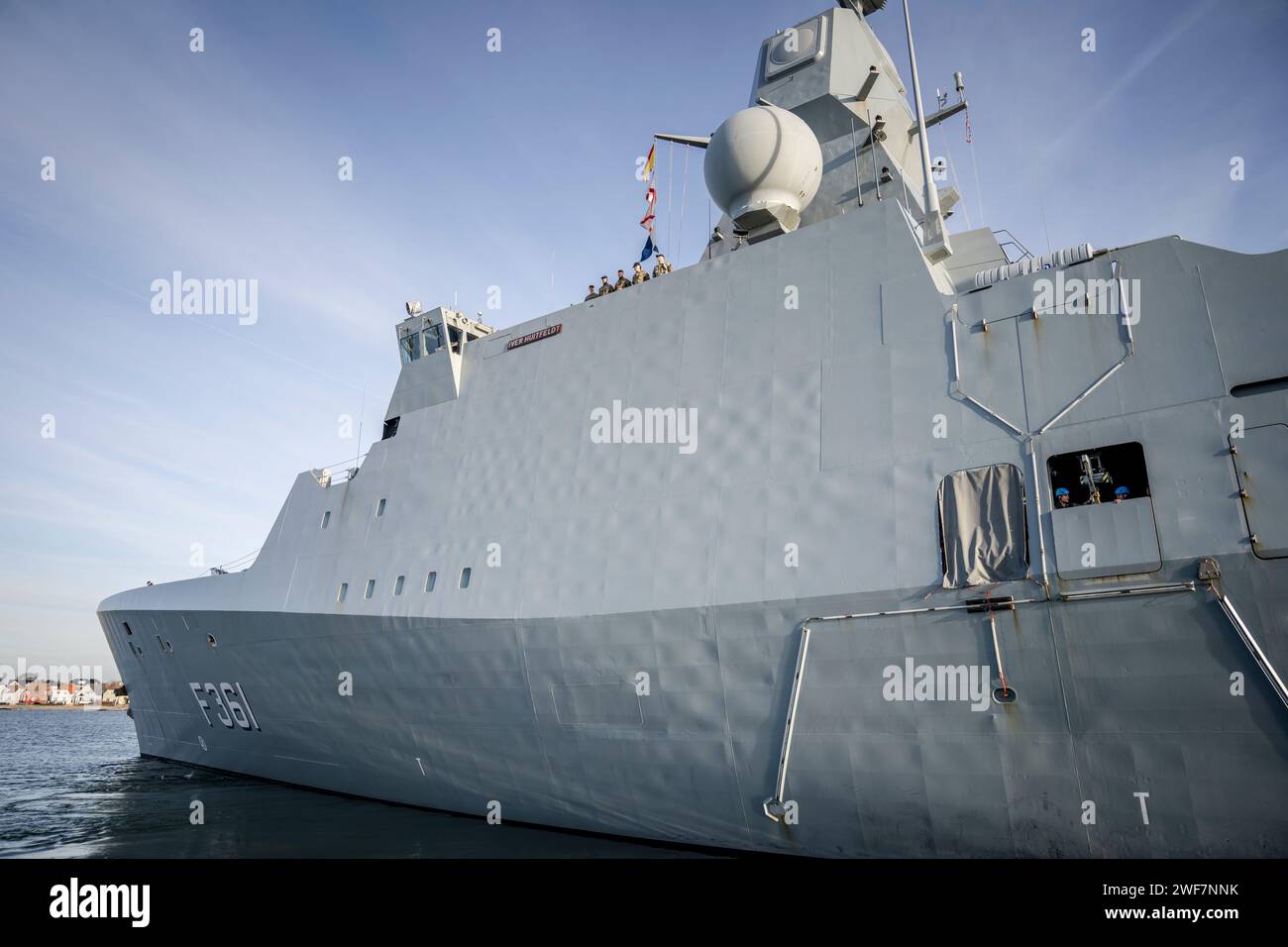 Korsoer, Denmark. 29th Jan, 2024. The Danish frigate Iver Huitfeldt ...