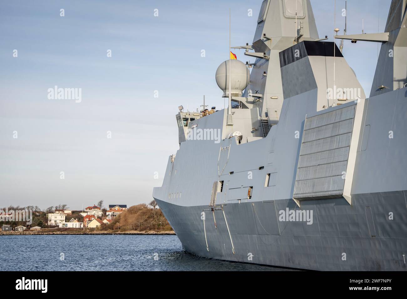 Korsoer, Denmark. 29th Jan, 2024. The Danish frigate Iver Huitfeldt ...