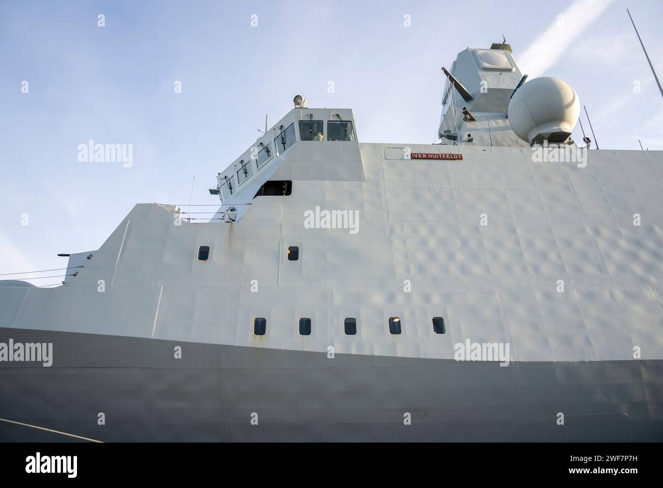 Korsoer, Denmark. 29th Jan, 2024. The Danish frigate Iver Huitfeldt ...