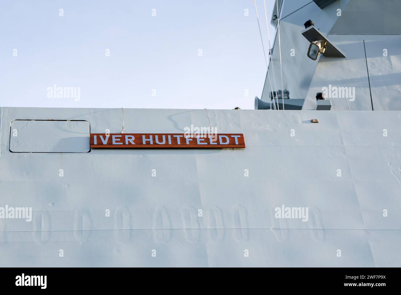 Korsoer, Denmark. 29th Jan, 2024. The Danish frigate Iver Huitfeldt ...