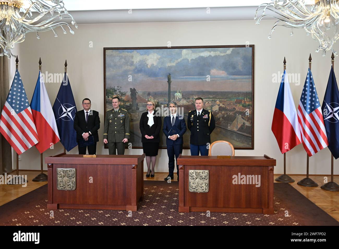 Prague, Czech Republic. 29th Jan, 2024. Czech Defence Minister Jana ...