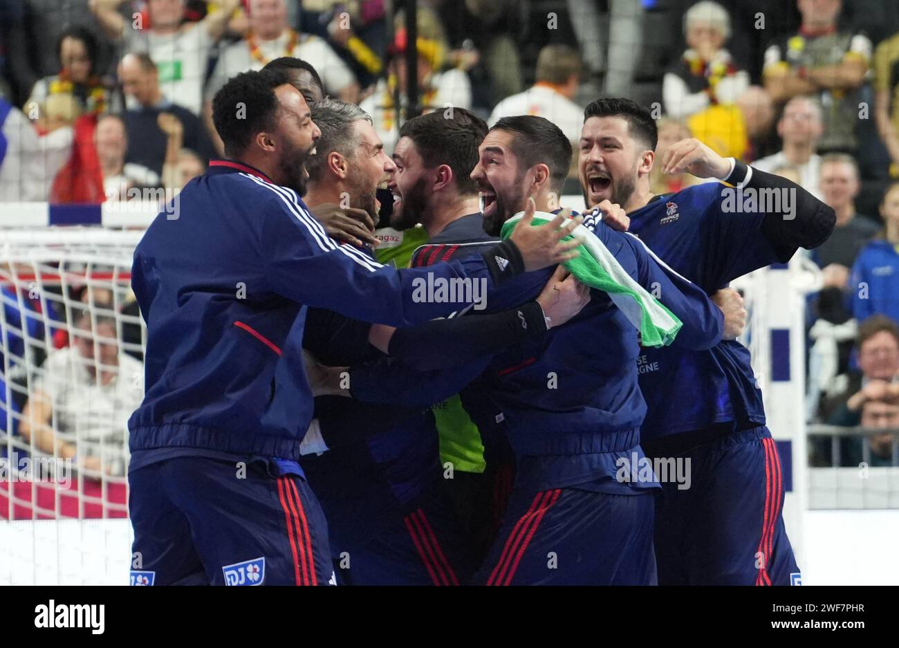 Cologne, Germany. 28th Jan, 2024. Celebration Victory Team France ...