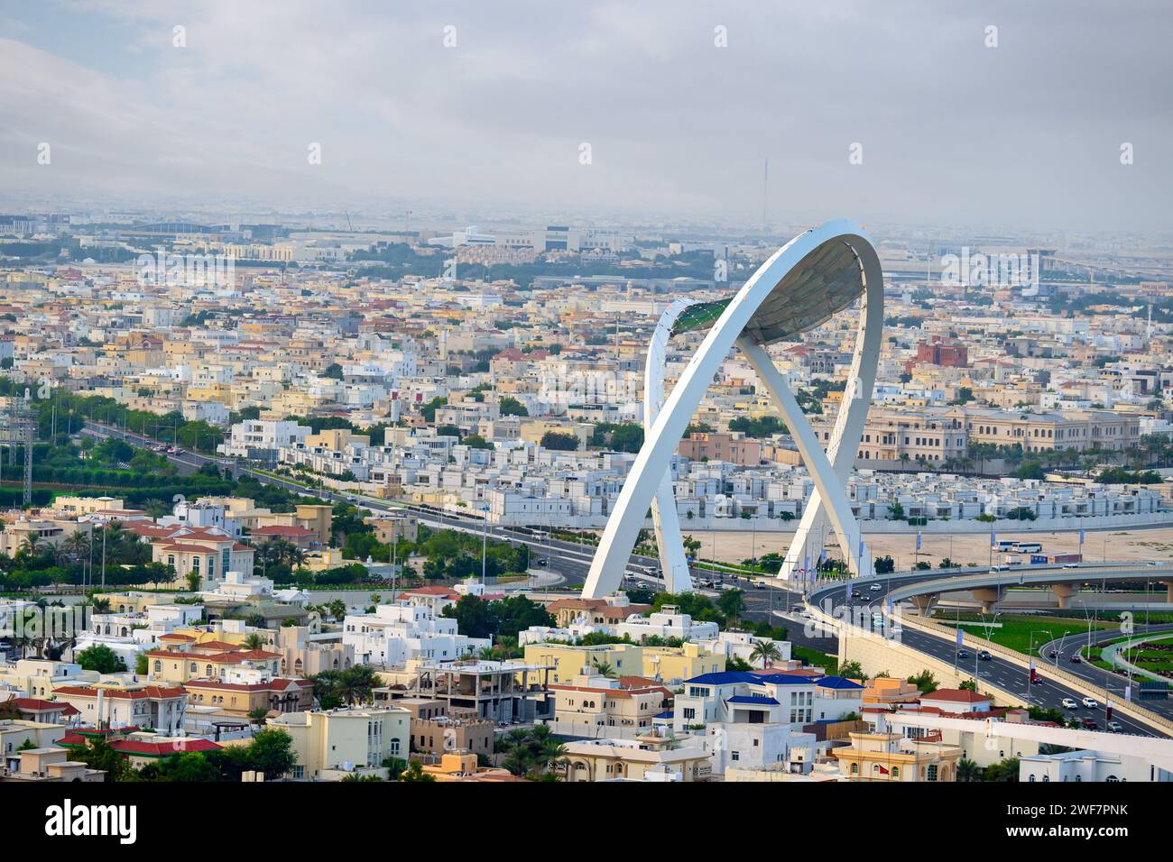 Doha, Qatar - January 24, 2024: Al Wahda Bridge The Tallest Monument of ...