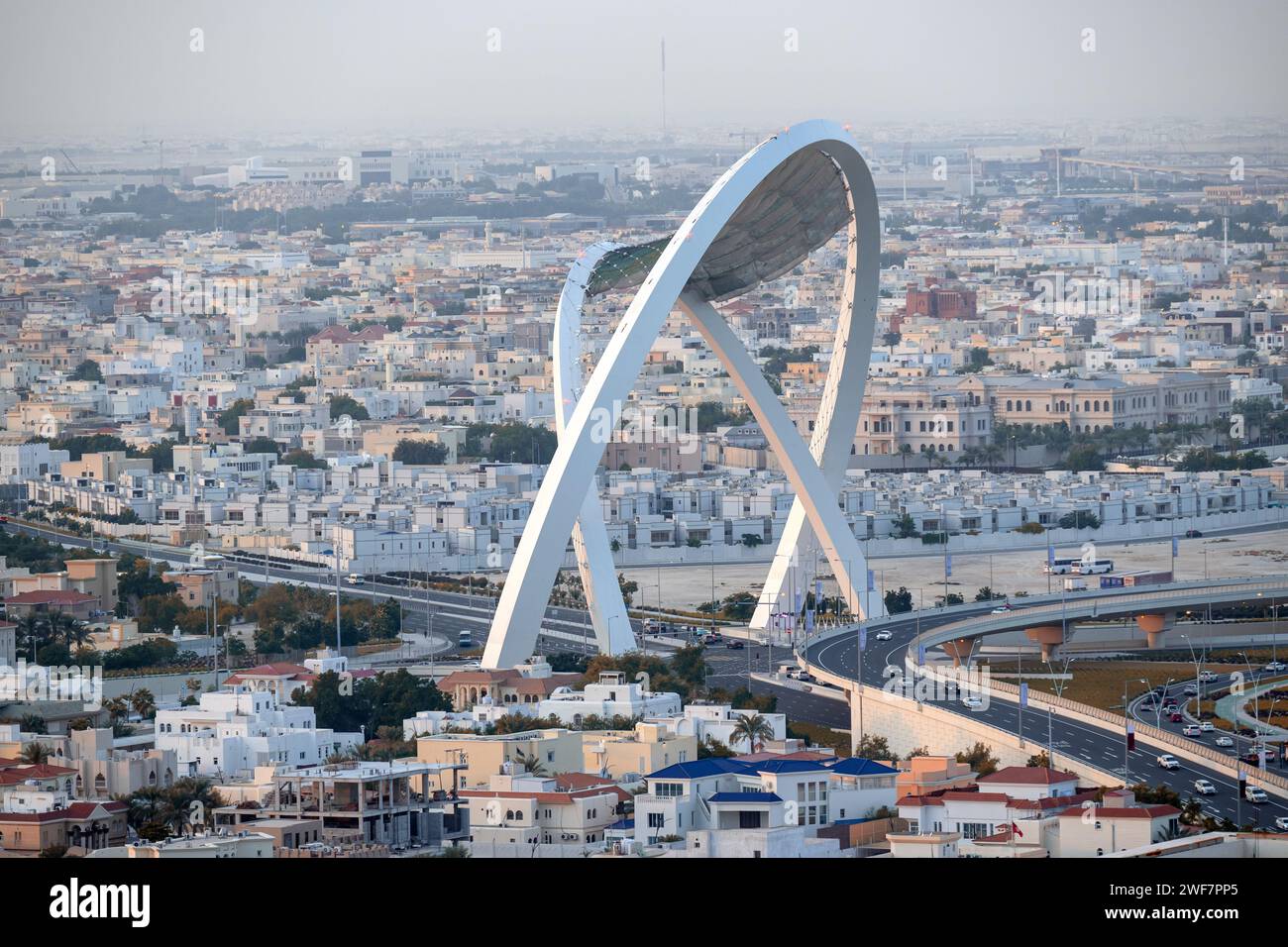 Doha, Qatar - January 24, 2024: Al Wahda Bridge The Tallest Monument of ...