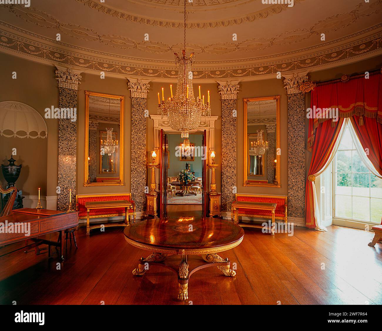 Interior of Castle Coole, County Fermanagh, Northern Ireland Stock ...
