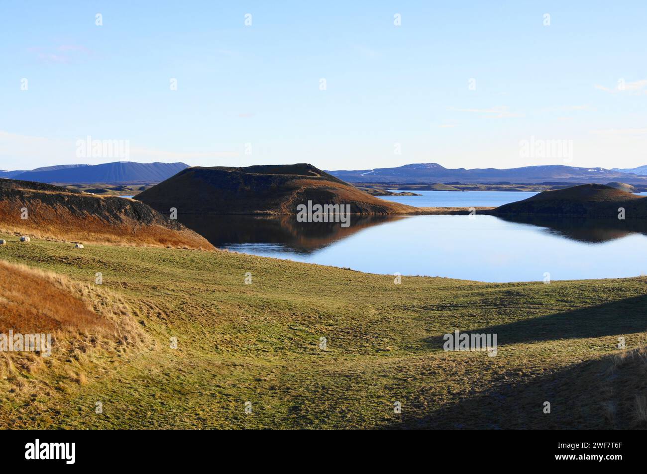 Cones and Craters. Skutustadir, Lake Myvatn, Northern Iceland Stock ...