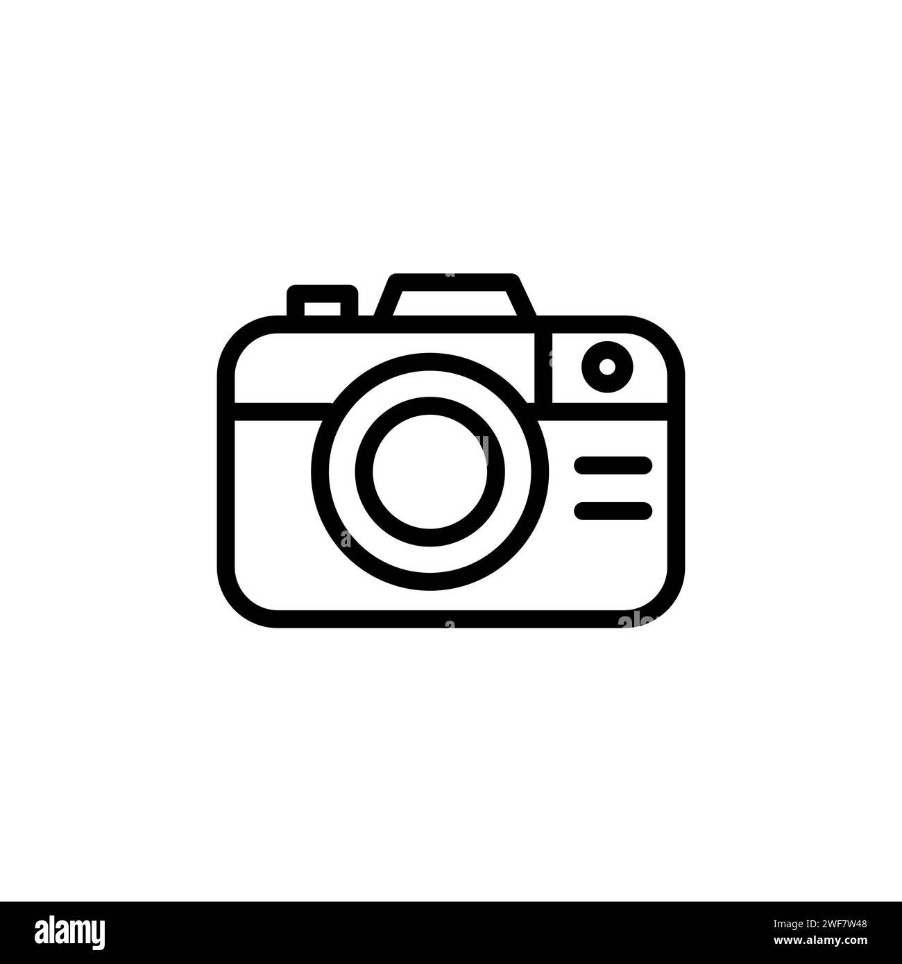 Photo - outline icon on white background. Editable stroke. Vector ...