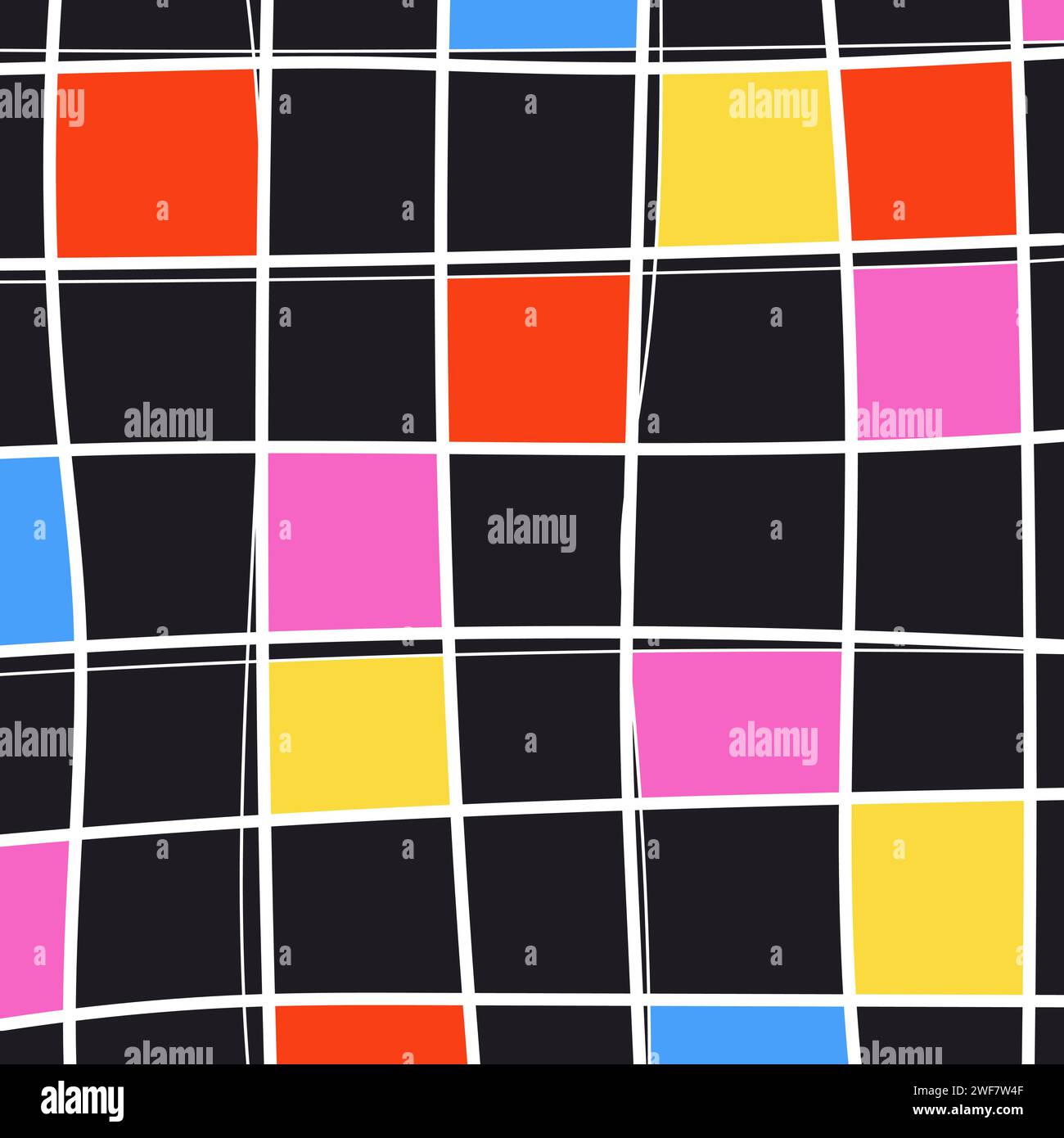 Simple Geometric Hand Drawn Irregular Pattern. Cute groovy Colored ...