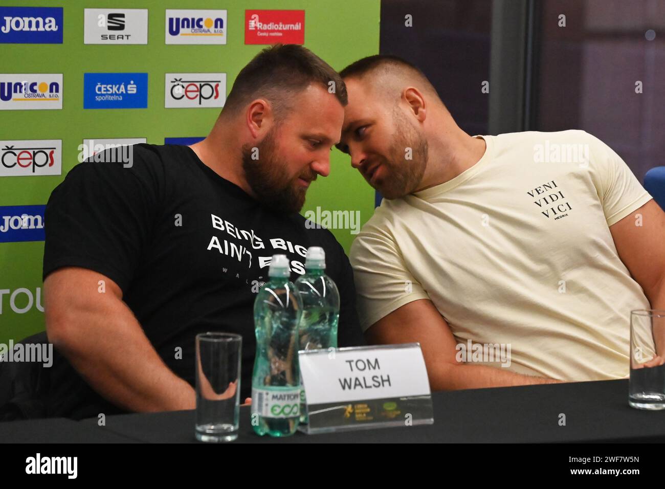 Ostrava, Czech Republic. 29th Jan, 2024. From left: World indoor and ...