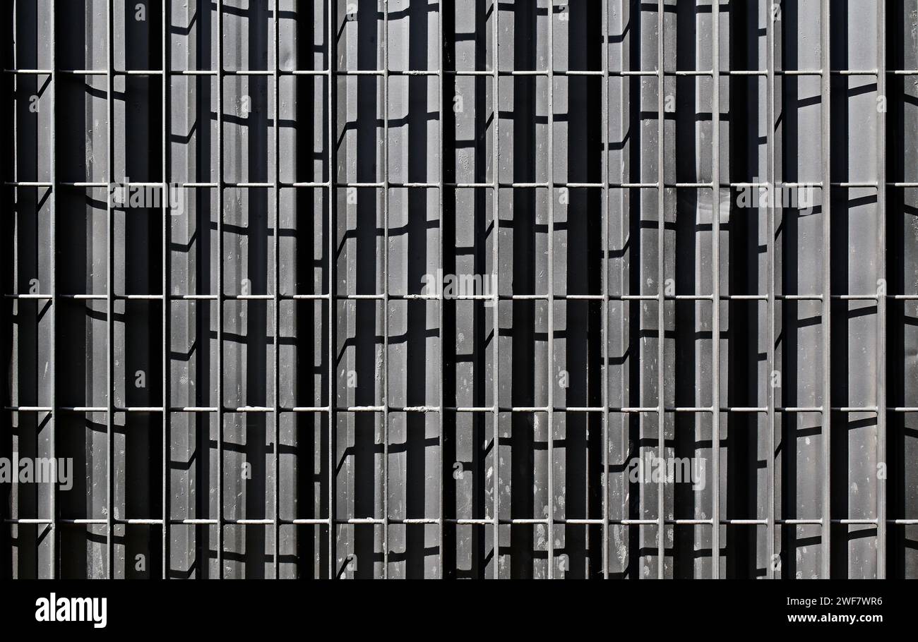 Metallic grid on metal surface Stock Photo - Alamy