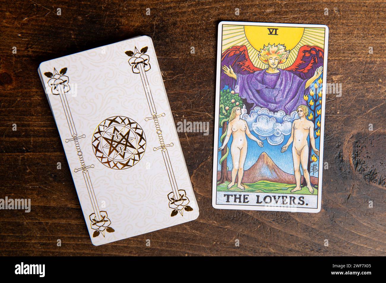 The classic card of Rider Waite deck Stock Photo - Alamy