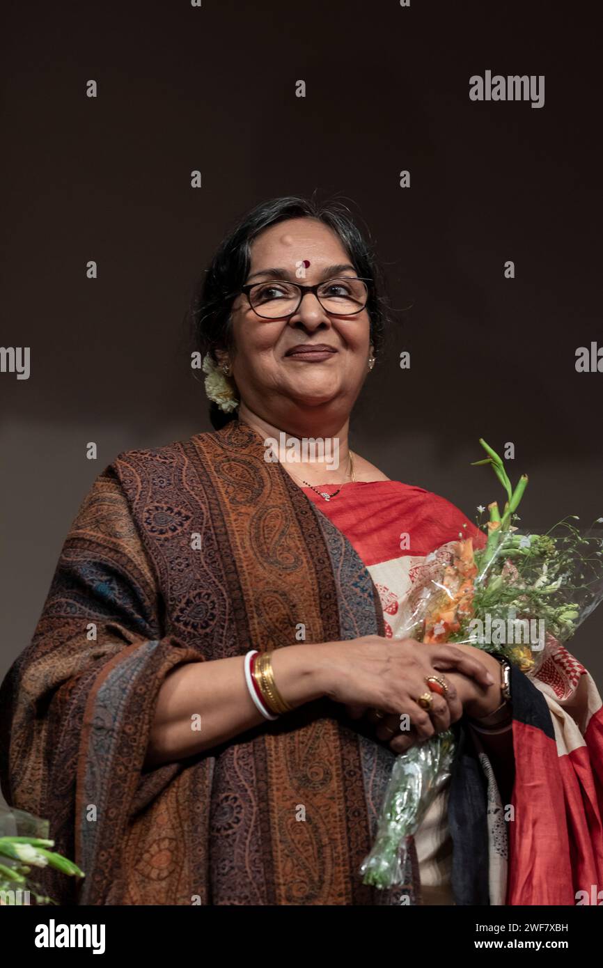 Dhaka, Bangladesh. 24th Jan, 2024. Indian actress and dancer Mamata Shankar, attends the ...