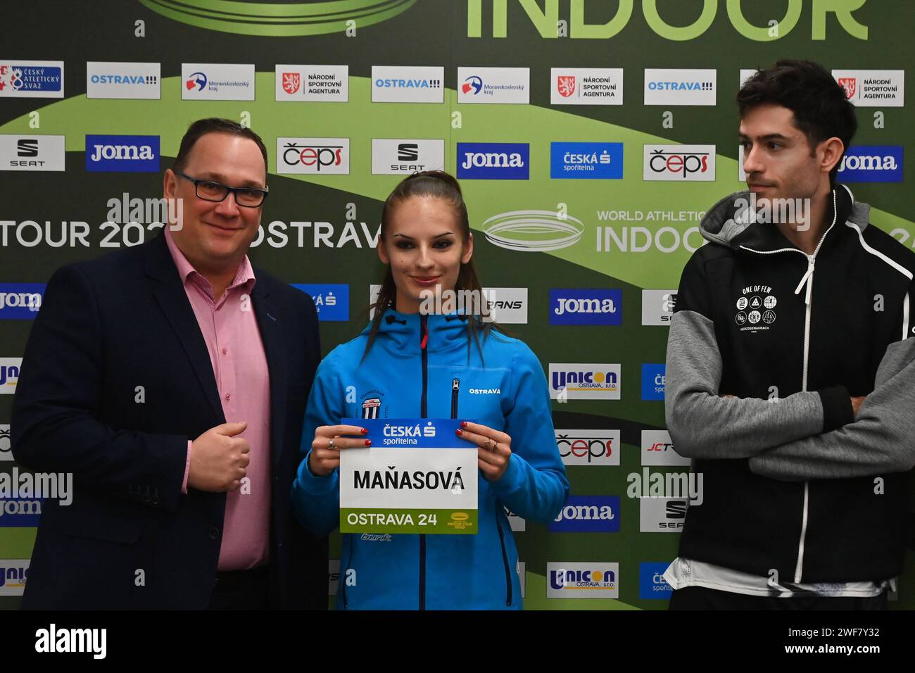 Ostrava, Czech Republic. 29th Jan, 2024. From left: the Mayor of ...