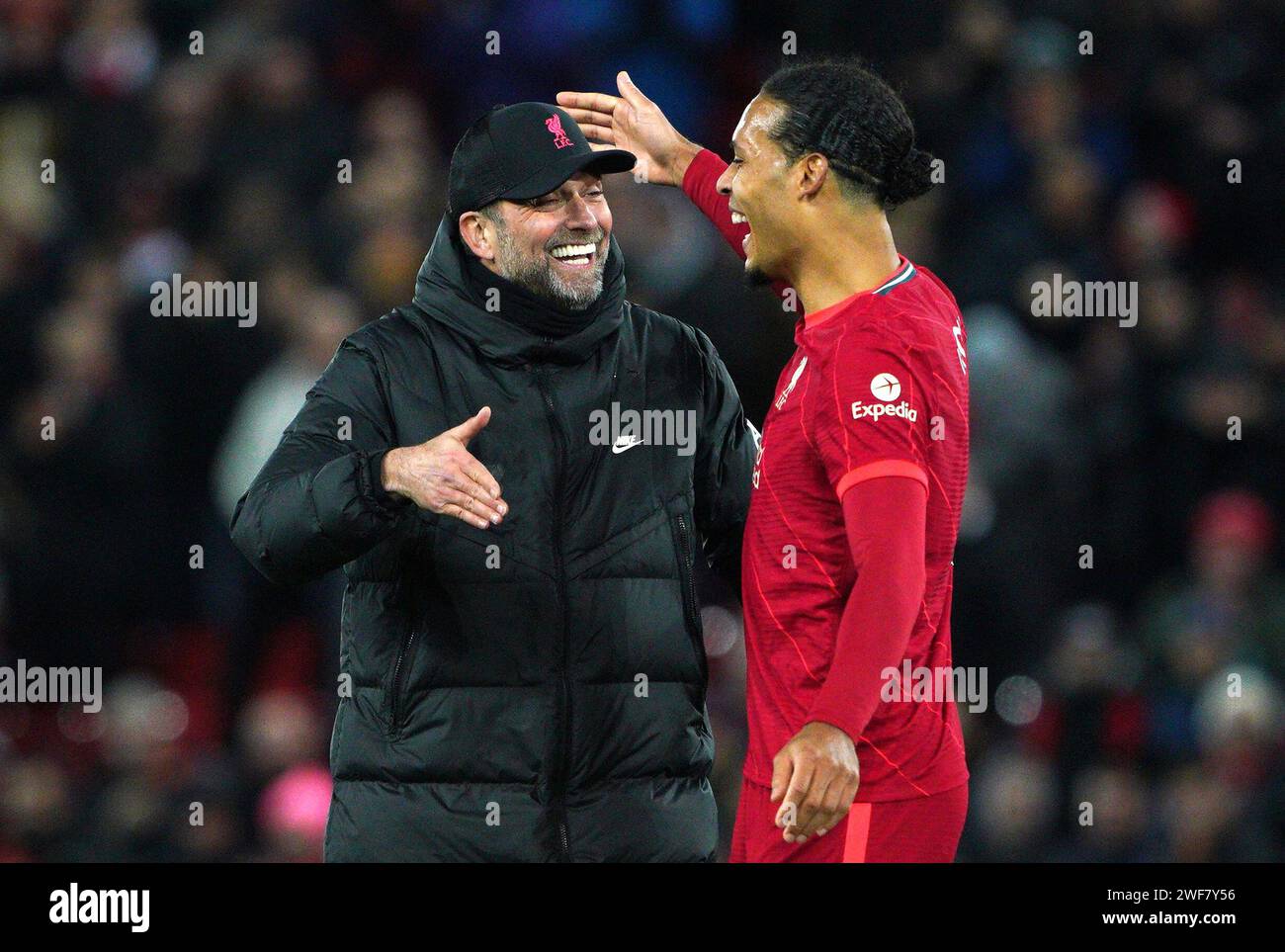 File photo dated 23-02-2022 of Liverpool manager Jurgen Klopp and ...