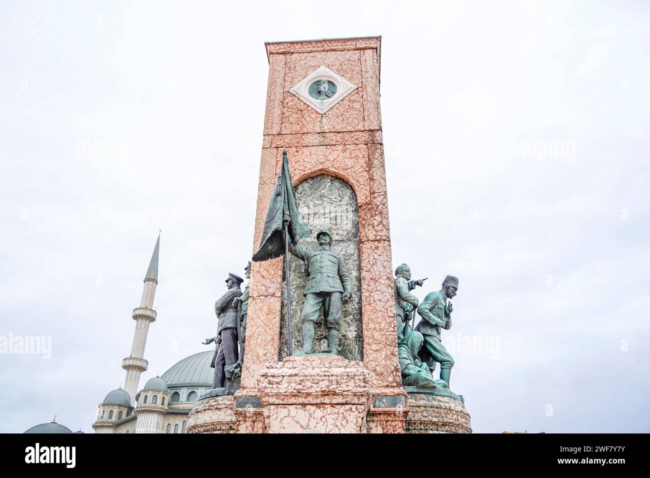 The Taksim Square Republic Monument Istanbul Turkey Stock Photo - Alamy